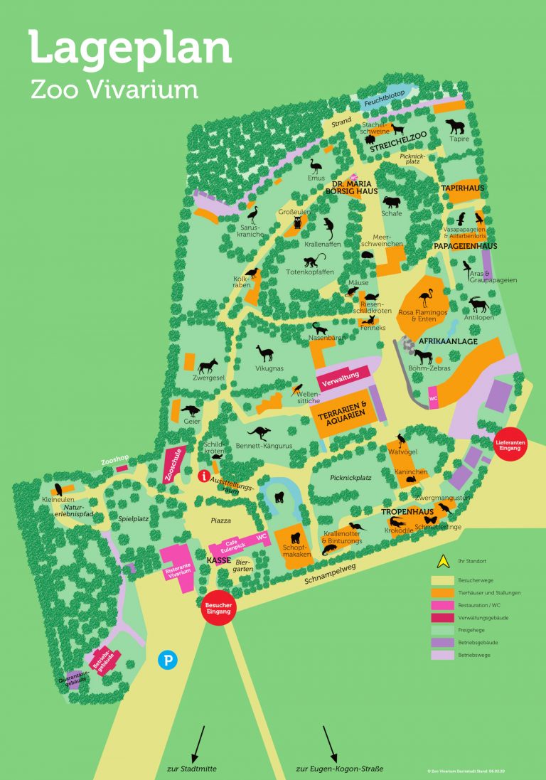 Lageplan - Zoo Vivarium Darmstadt